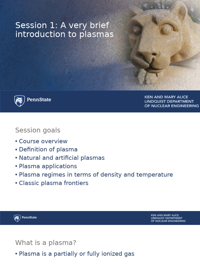 Introduction to Plasma Science | PDF | Plasma (Physics) | Atmospheric Entry