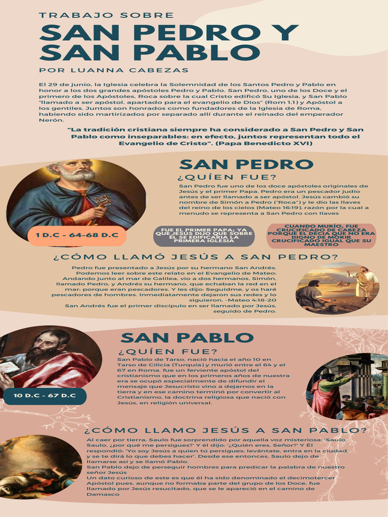san pedro y san pablo | PDF | San Pedro | Pablo el apóstol