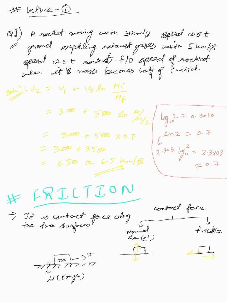 Friction Notes | PDF