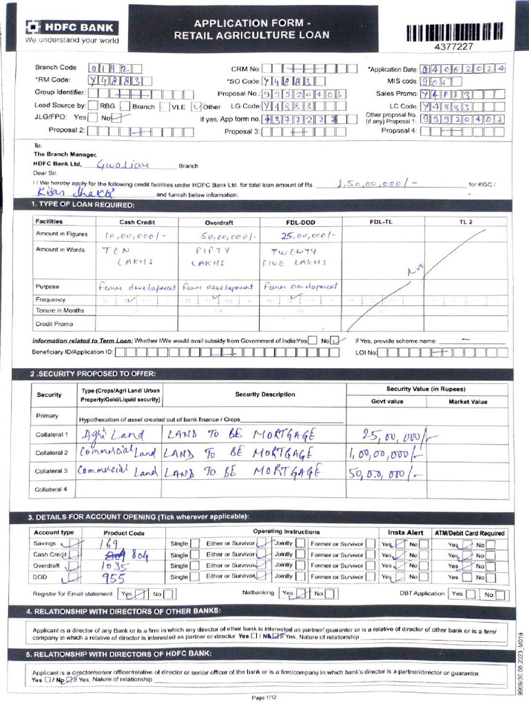 Abdul Waris Form_compressed | PDF | Banks | Identity Document