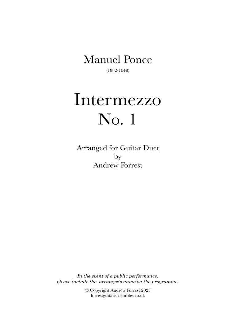 D0093IntermezzoNo 1 | PDF | Elements Of Music | Musical Forms