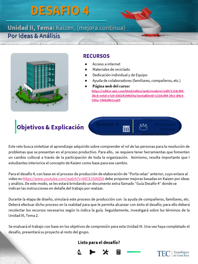 Proyectos Desaf-O-4 Desafio 4 Kaizen | PDF | Aprendizaje | Cognición