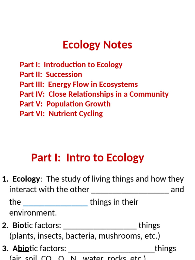 Comprehensive Ecology Study Guide | PDF | Ecosystem | Aquatic Ecosystem