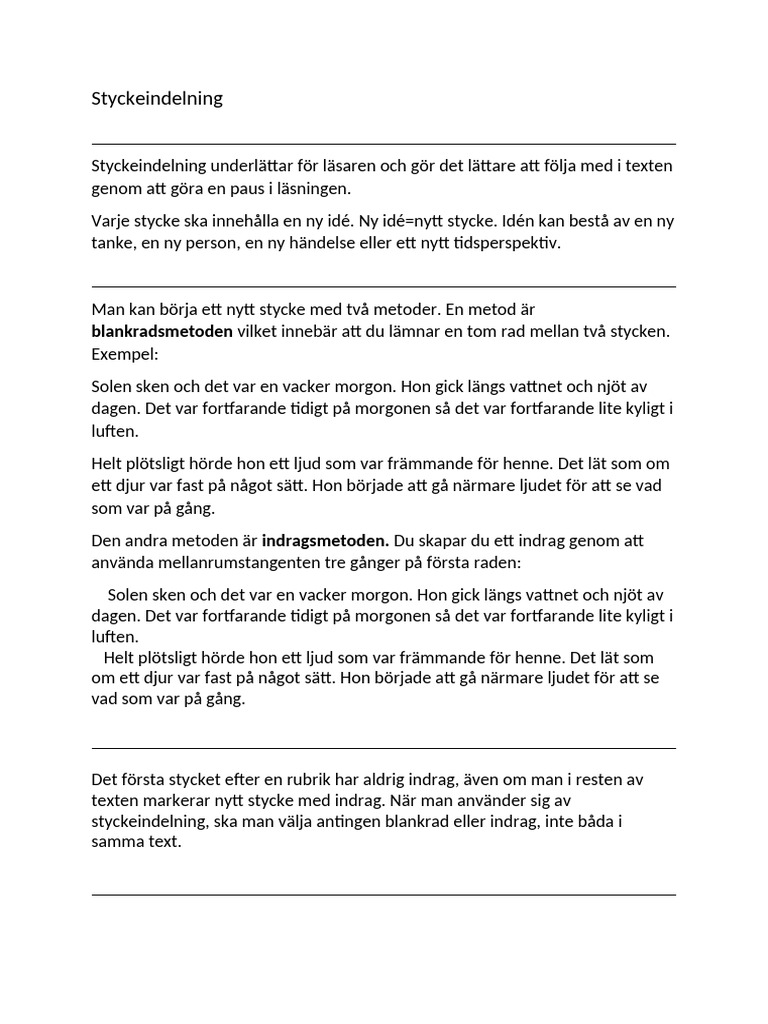 Styckeindelning | PDF