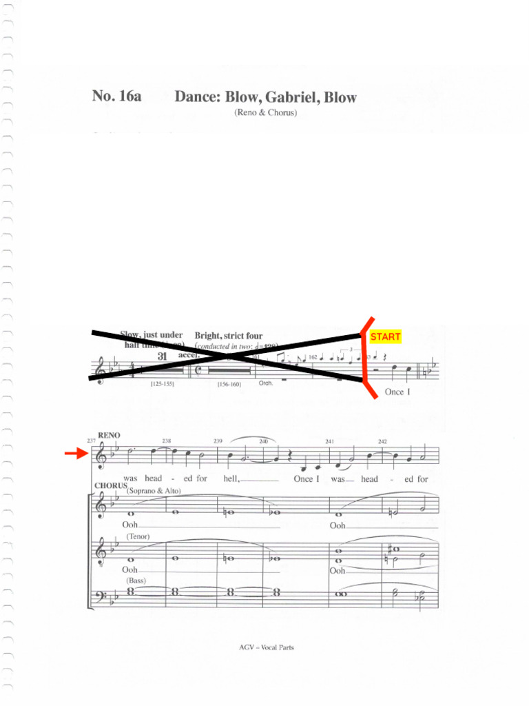 Blow Gabriel Blow - Reno Callback - Anything Goes | PDF