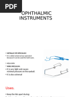 Essential Ophthalmology Instruments Guide | PDF | Ophthalmology | Human Eye