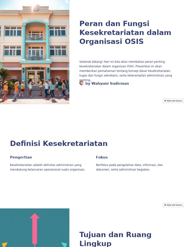 Peran Sekretaris OSIS dan Fungsinya | PDF