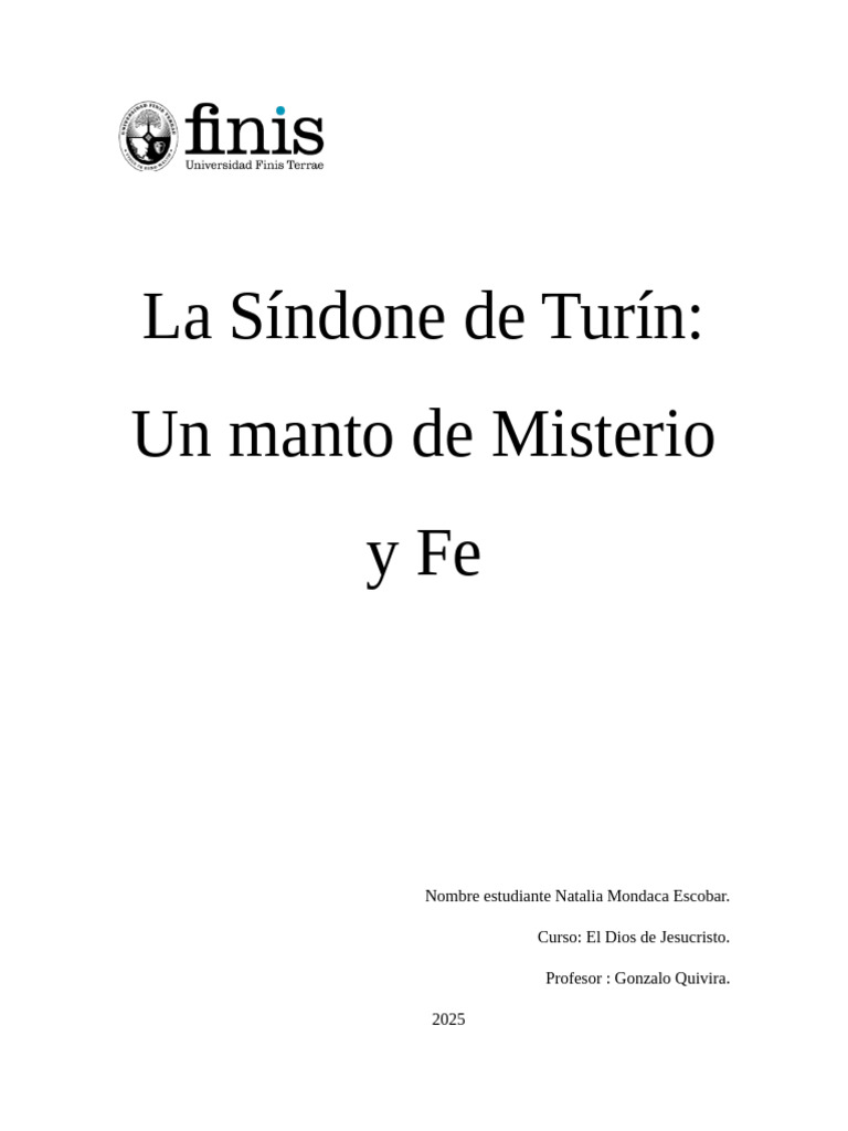 La Síndone de Turín: Misterio y Fe | PDF | Sábana Santa de Turín | Jesús