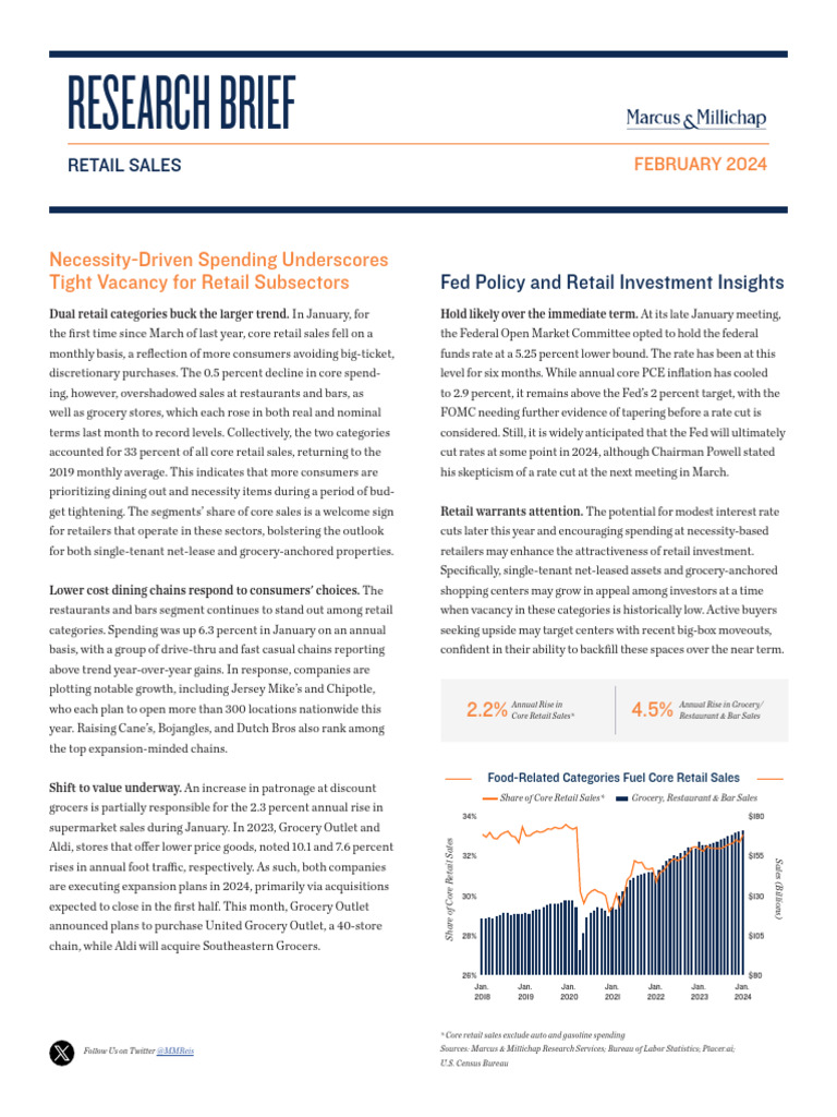 24 - 02 Retail Sales Research Brief | PDF | Grocery Store | Retail