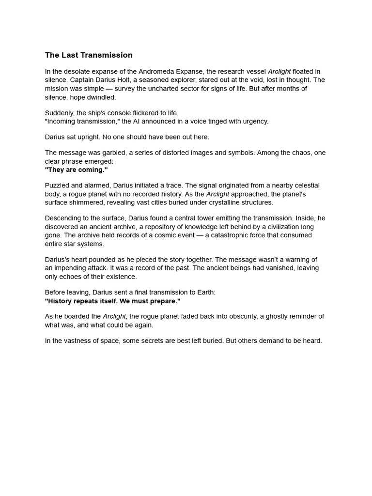 The Last Transmission | PDF