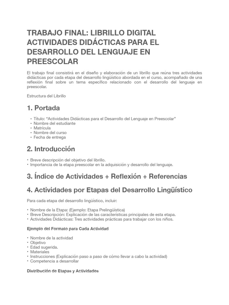 TF.LIBRILLO | PDF | Educación de la primera infancia | Aquisición de idioma