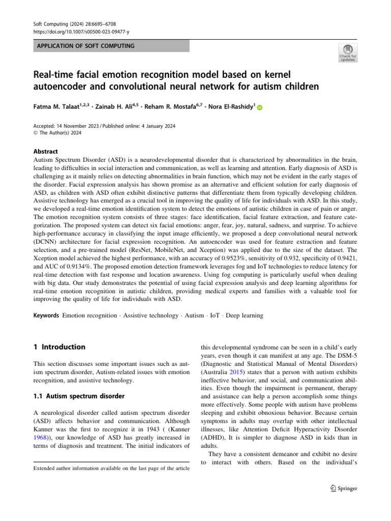 Real Time Facial Emotion Recognition Model Based On Kernel Autoencoder And Convolutional Neural