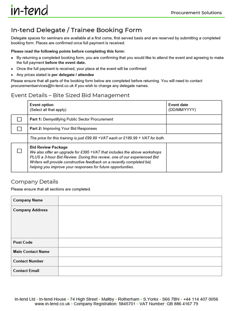 bid-writing-workshop-booking-form | PDF | Credit Card | Fee