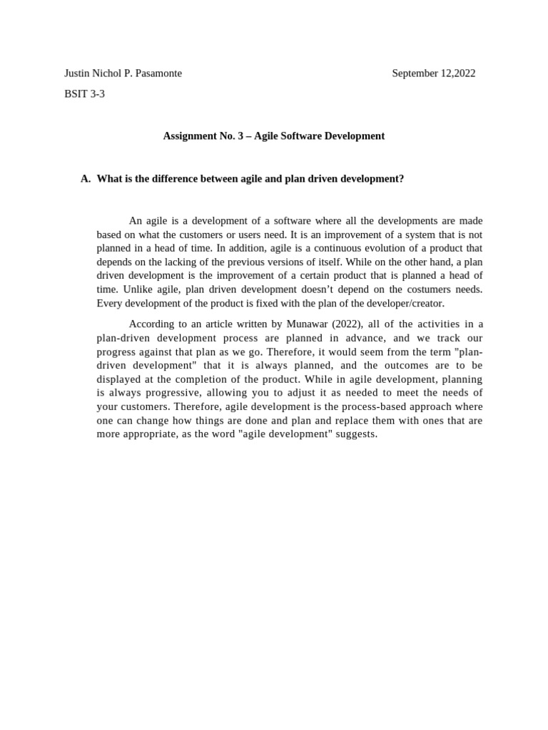 Assign3 PasamonteJustinNichol | PDF | Agile Software Development | Online Shopping