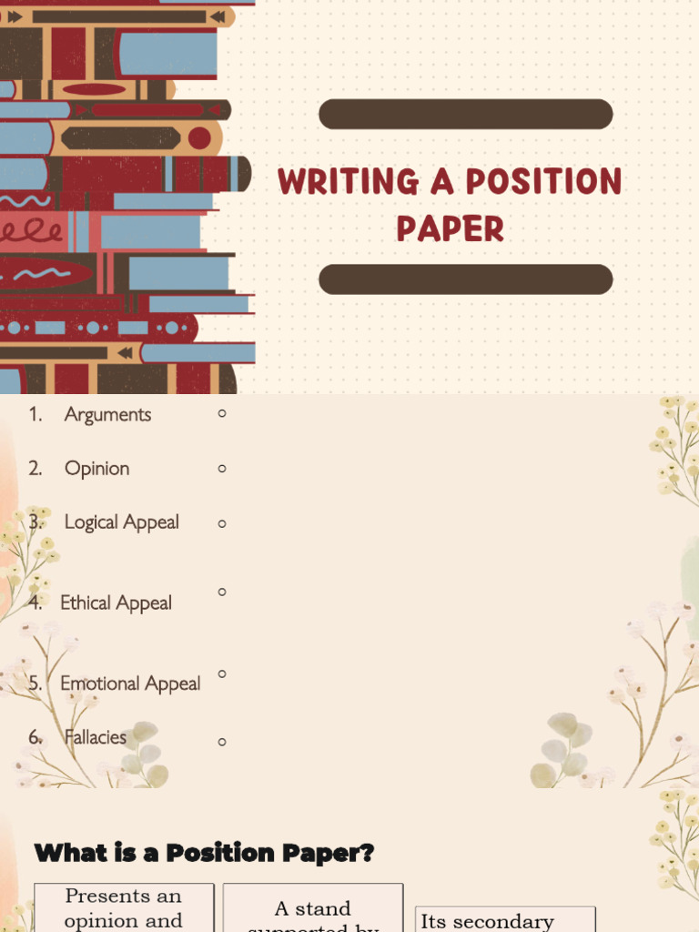 EAPP Lesson 3 Writing A Position Paper | PDF | Fallacy | Argument
