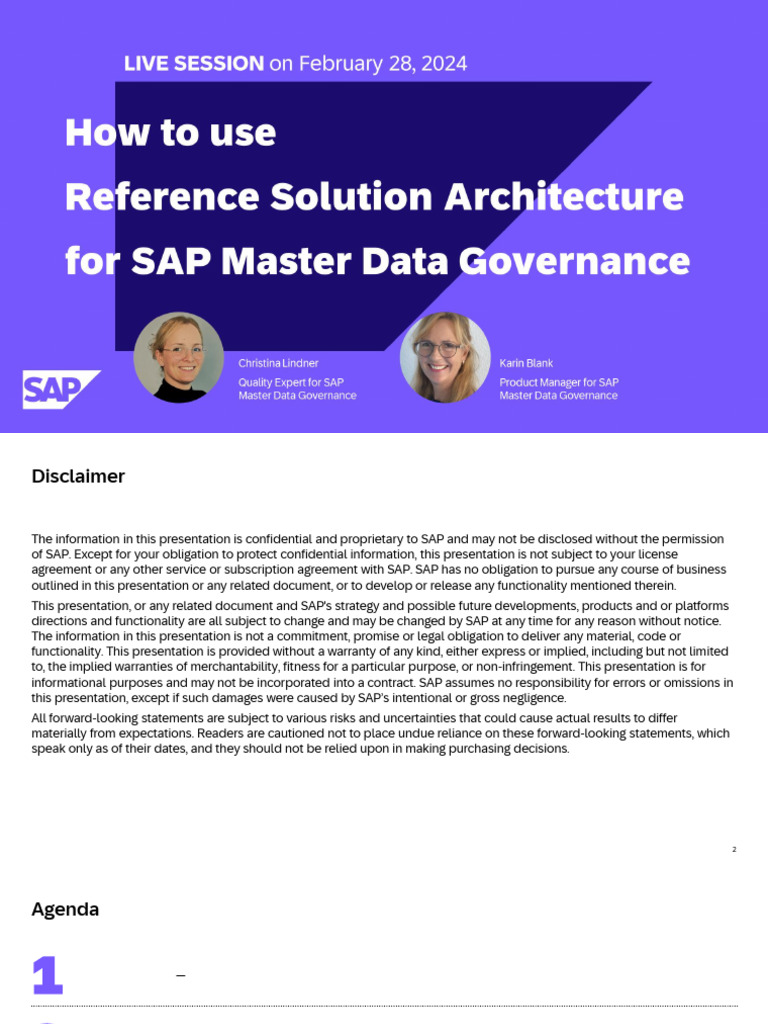 240228 How To Use Reference Solution Architecture For Sap Master Data Governance Pdf
