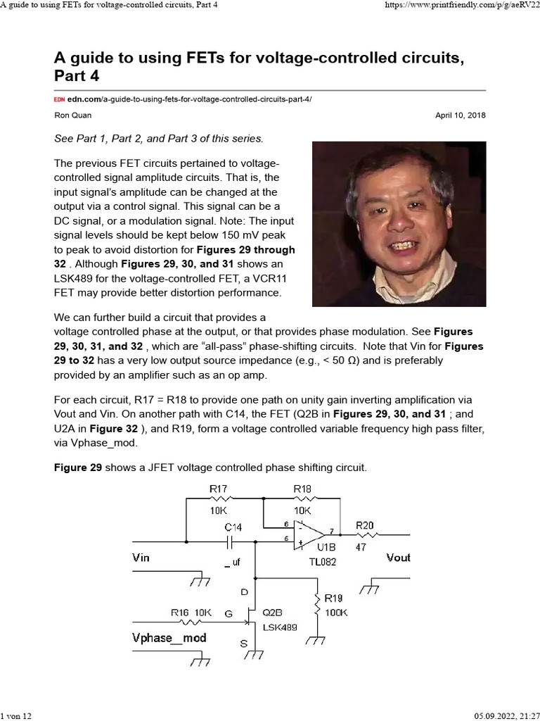 A guide to using FETs for voltage controlled circuits - Part 4 | PDF ...