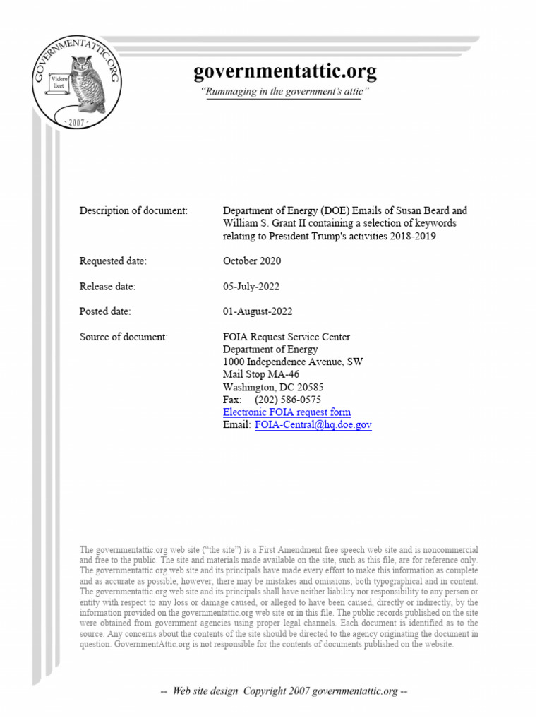 Susan Beard and | PDF | Freedom Of Information Act (United States ...