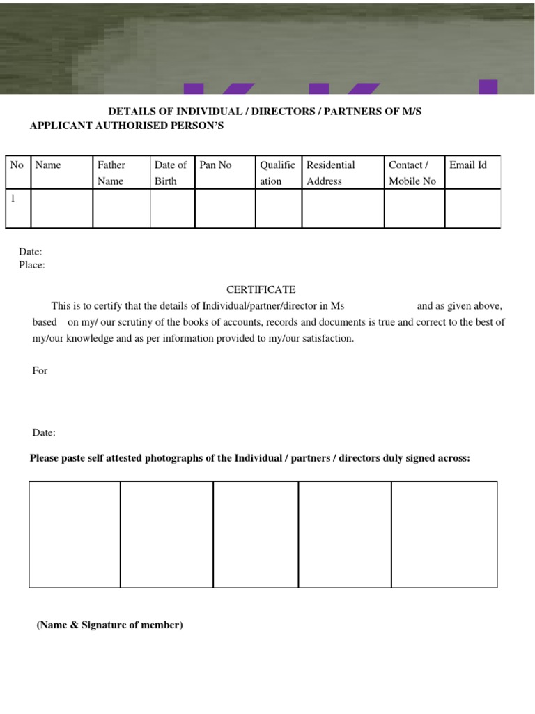 Individual Director Details Certificate | PDF | Career & Growth | Law