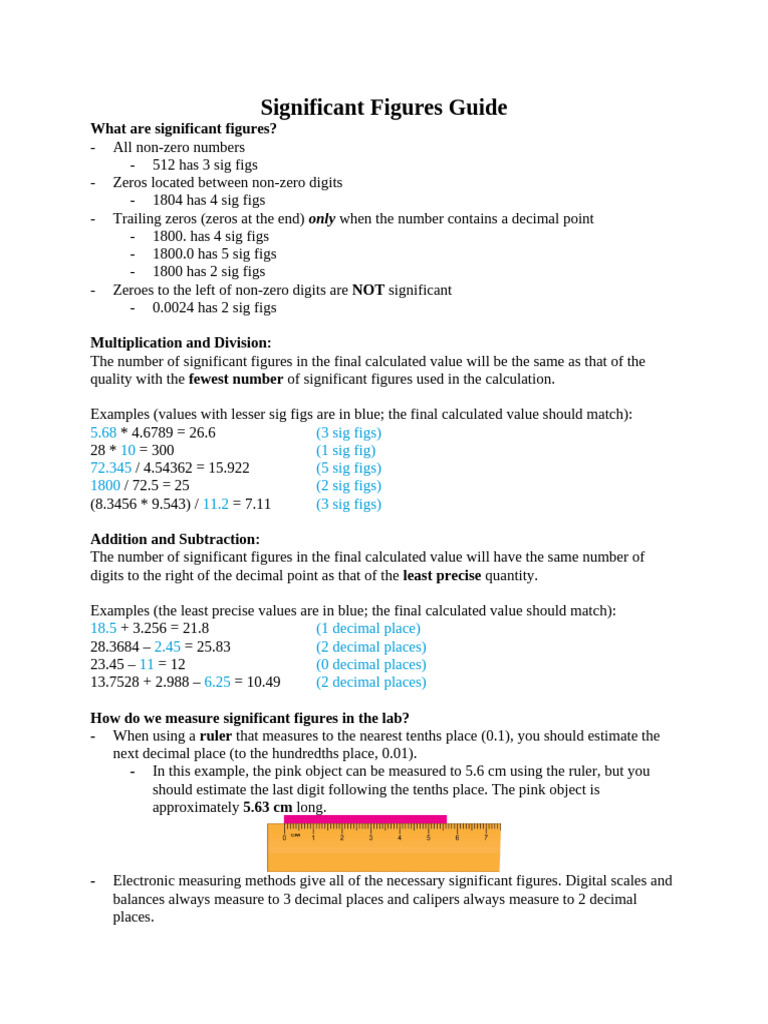 Significant Figures | PDF | Significant Figures | Numbers