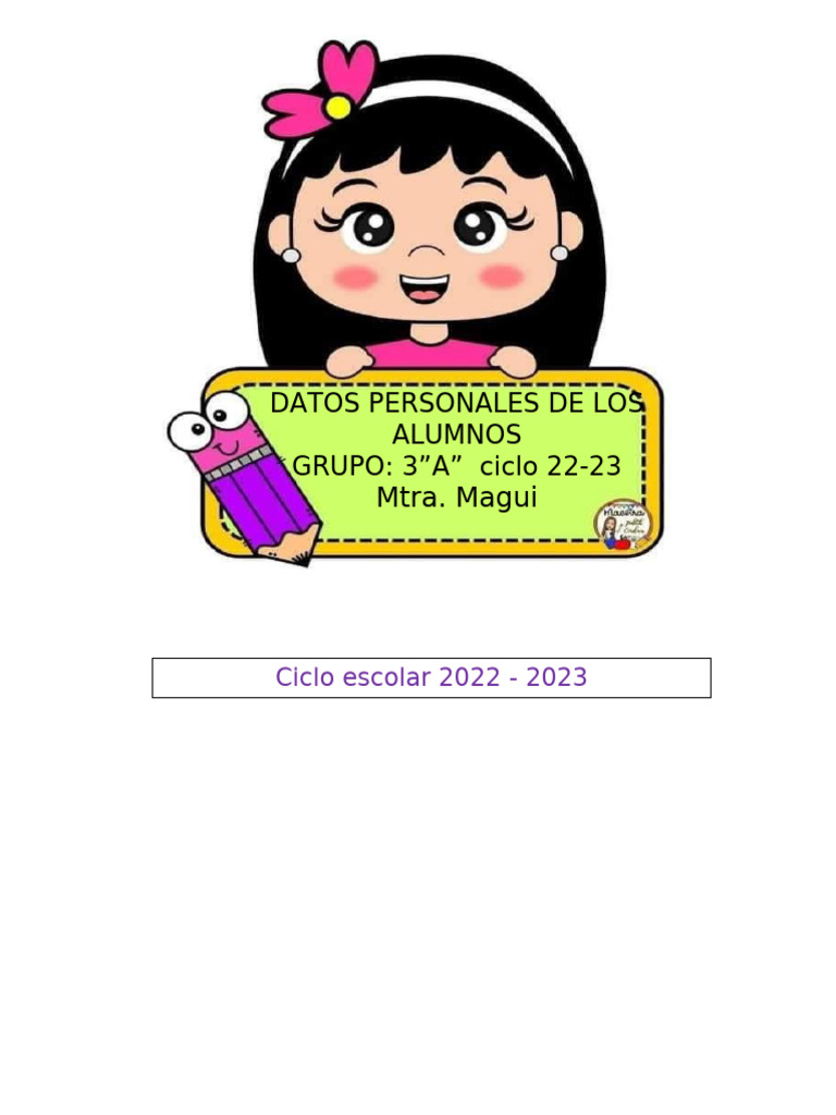 Portada Datos de Alumnos | PDF