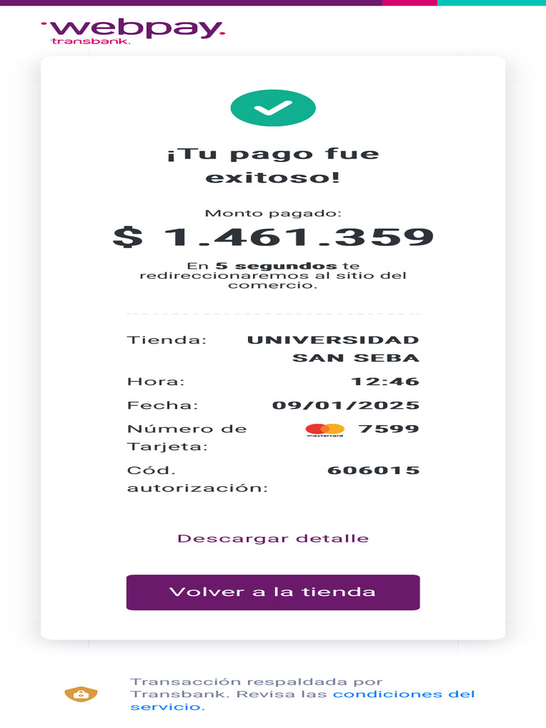 Pago Seguro WebPay | PDF