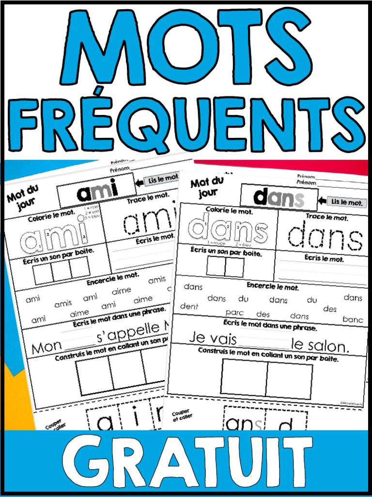 Activités de mots fréquents en français | PDF