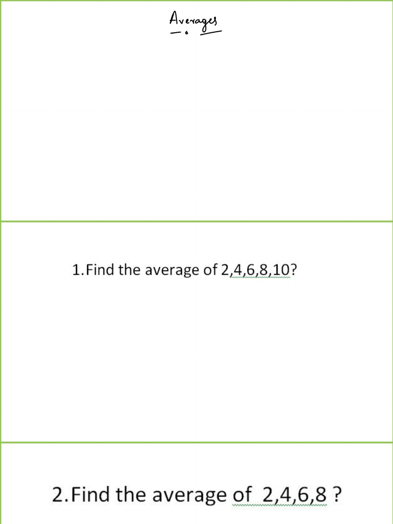 Averages | PDF