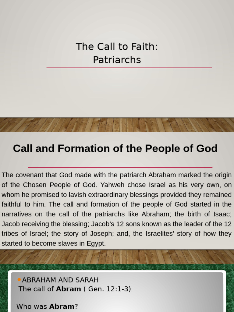 The Patriarch | PDF | Jacob | Isaac