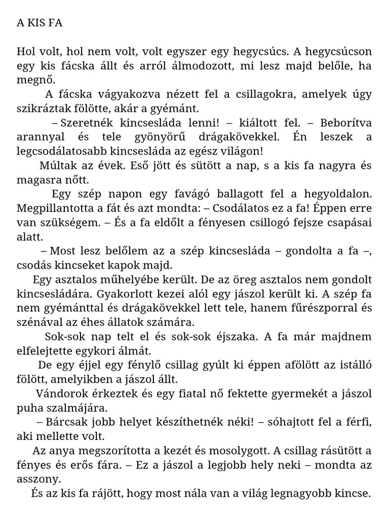 A Kis Fa Norvég Mese | PDF
