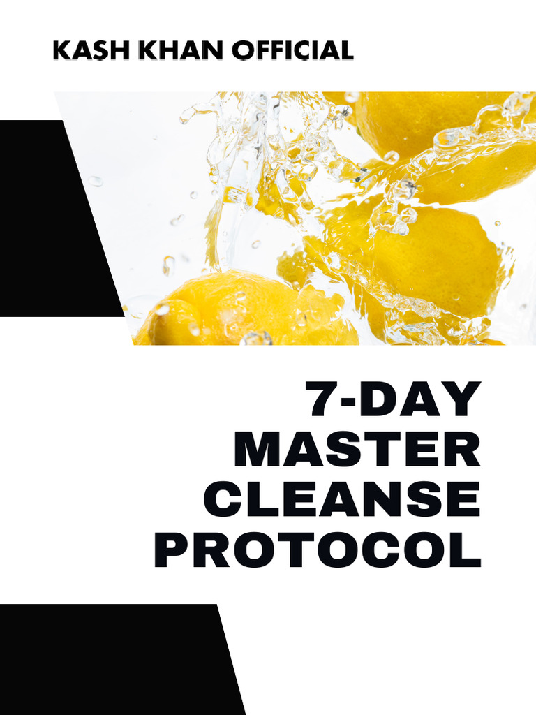 Master Cleanse - Protocol | PDF | Juice | Diet & Nutrition