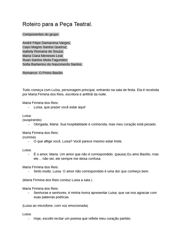 Drama e Conflito em "O Primo Basílio" | PDF