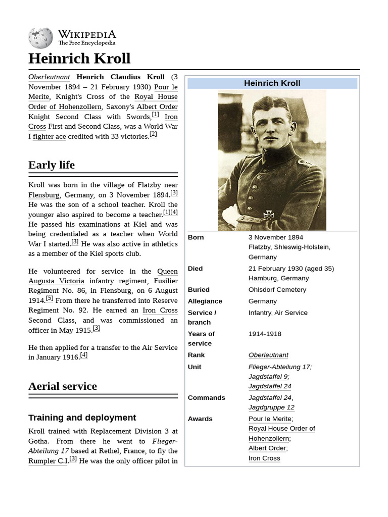 Heinrich_Kroll | PDF | Aircraft | Military Aviation Heinrich_Kroll | PDF | Aircraft | Military Aviation