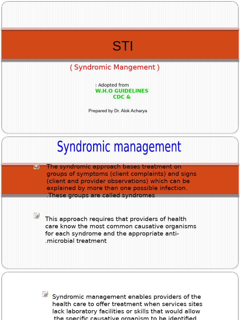 STI Syndromic Management^2021^4EDI^^811 | PDF | Sexually Transmitted ...