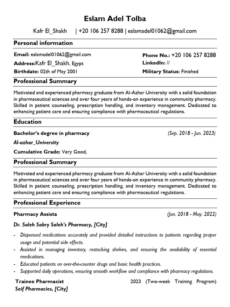 Eslam Adel Tolba | PDF | Pharmacy | Medical Prescription