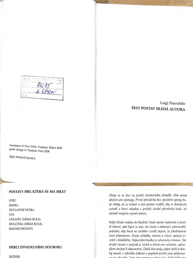 Pirandello Sest Postav Hleda Autora | PDF