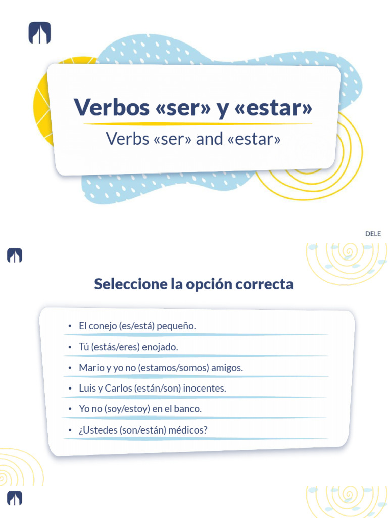 Práctica. Verbos Ser y Estar | PDF