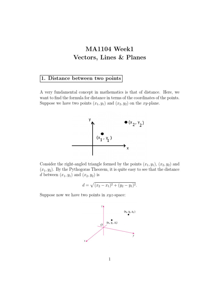 Lecturenotes Weeks1 4 2320 | PDF | Vector Space | Euclidean Vector