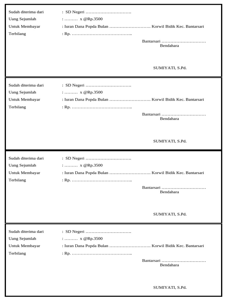 Kwitansi Kosong | PDF