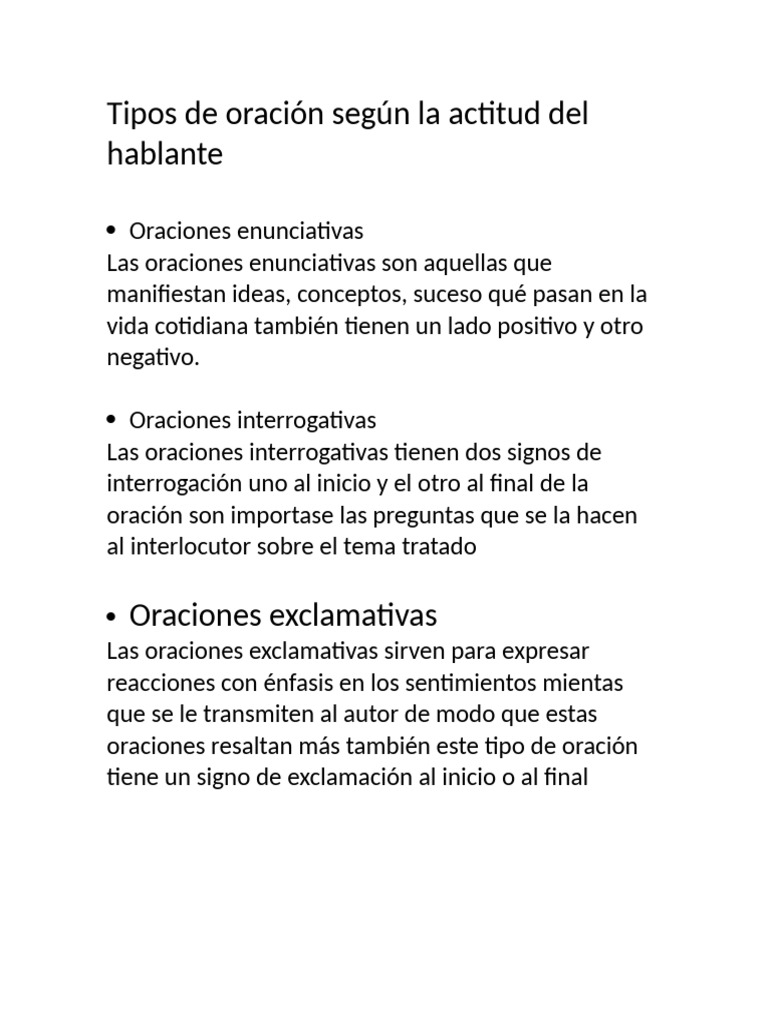 Tipos de oraciones y comunicación | PDF | Medios de comunicación)