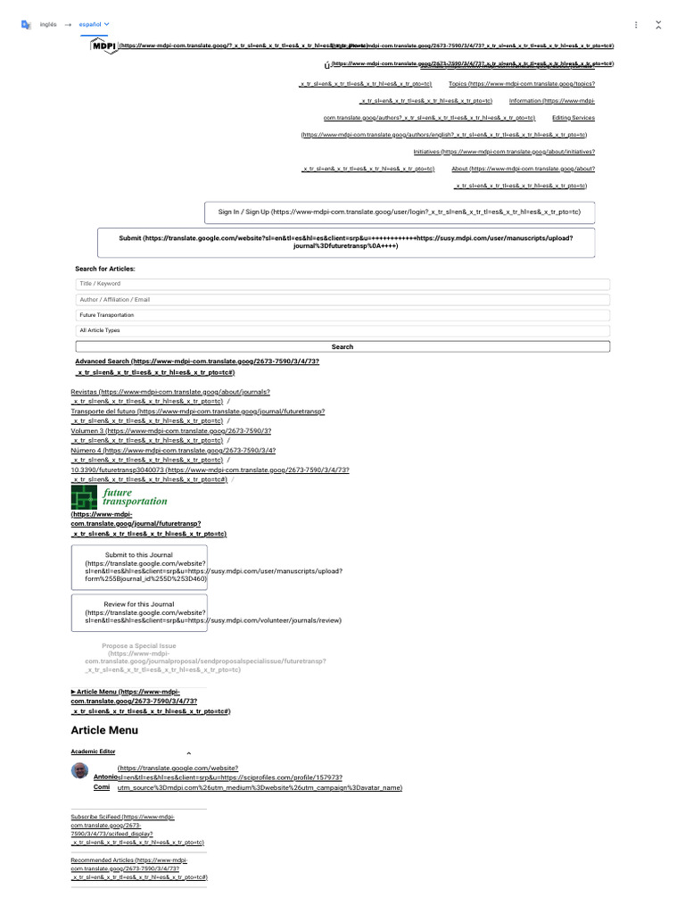 Future Transportation Journal Volume 3, Issue 4 | PDF | Electric ...
