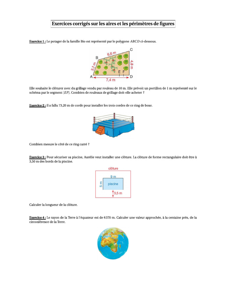 Exercice Perimetre Et Air | PDF