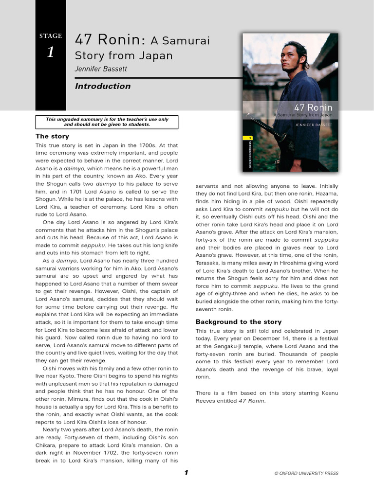 47 Ronin: A Tale of Samurai Revenge | PDF | Samurai | Feudal Japan