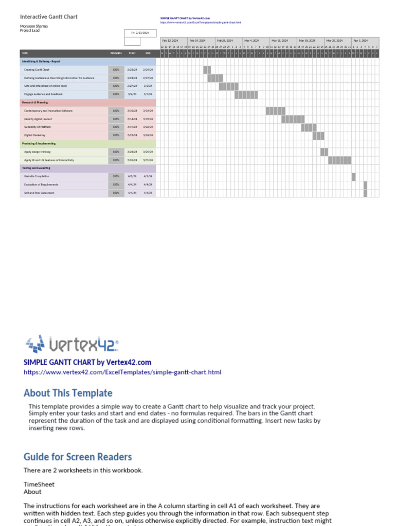 Enterprise Term 1 Gantt Chart | PDF | Spreadsheet | Worksheet