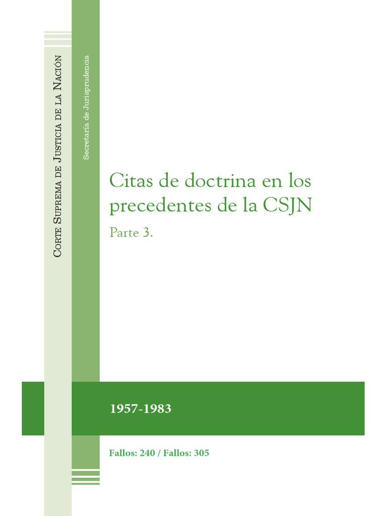 Citas de doctrina en precedentes de la CSJN 3 | PDF | Caso de ley ...