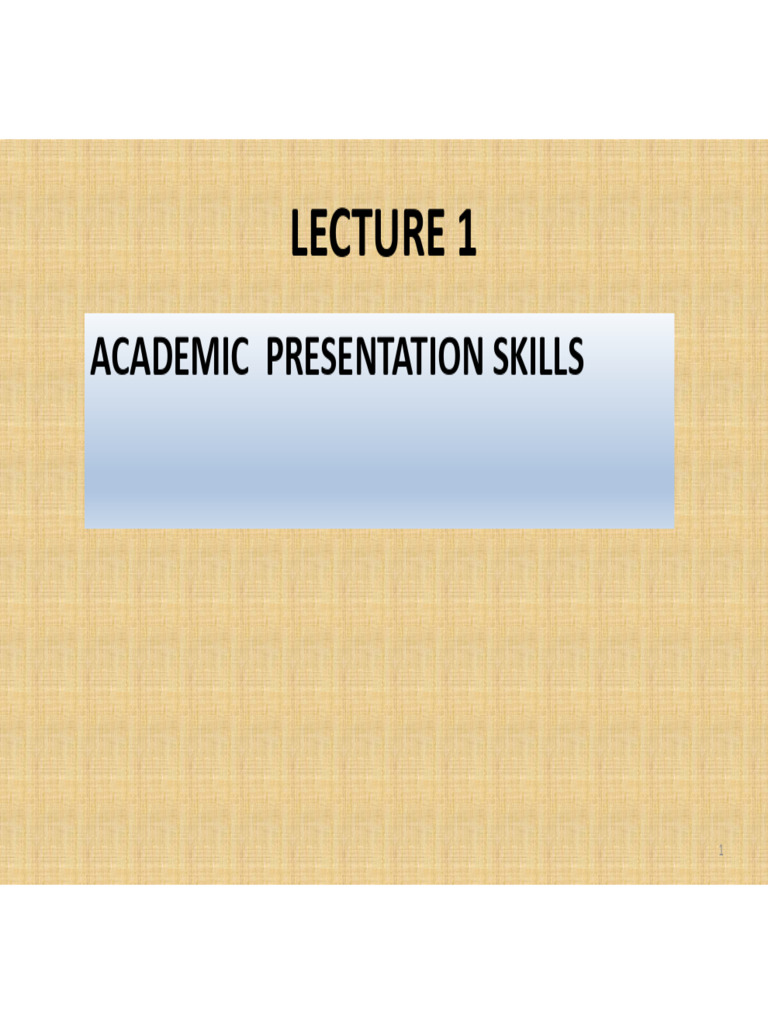 LECTURE- 1 | PDF | Microsoft Power Point | Lecture