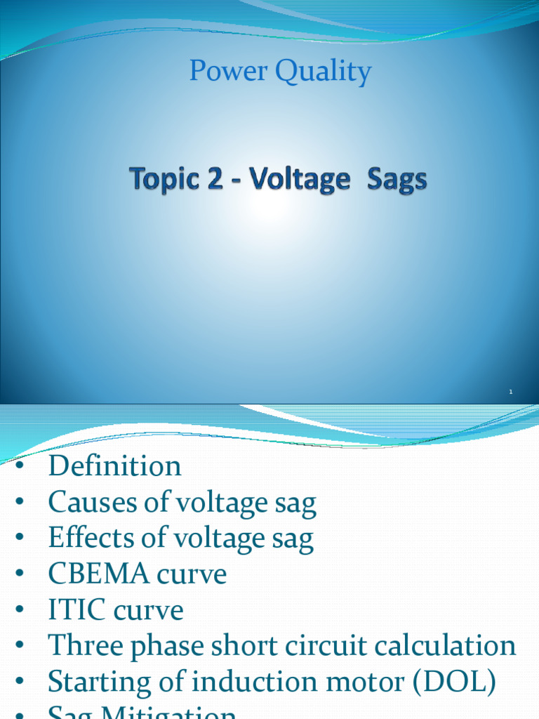 2-Voltage Sag | PDF | Electrical Components | Power Engineering
