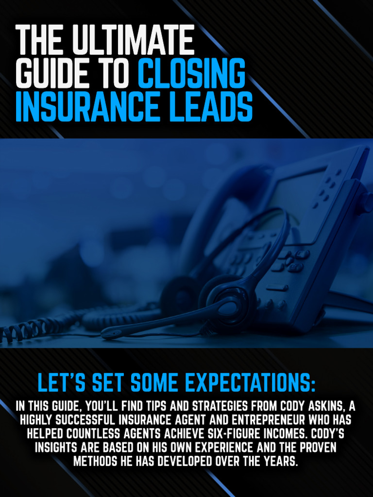 Closing Insurance Leads Tips | PDF | Human Communication | Communication