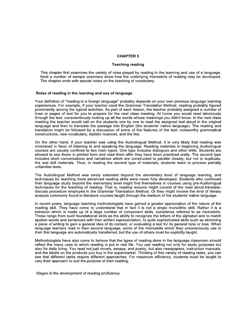 Teaching Reading | PDF