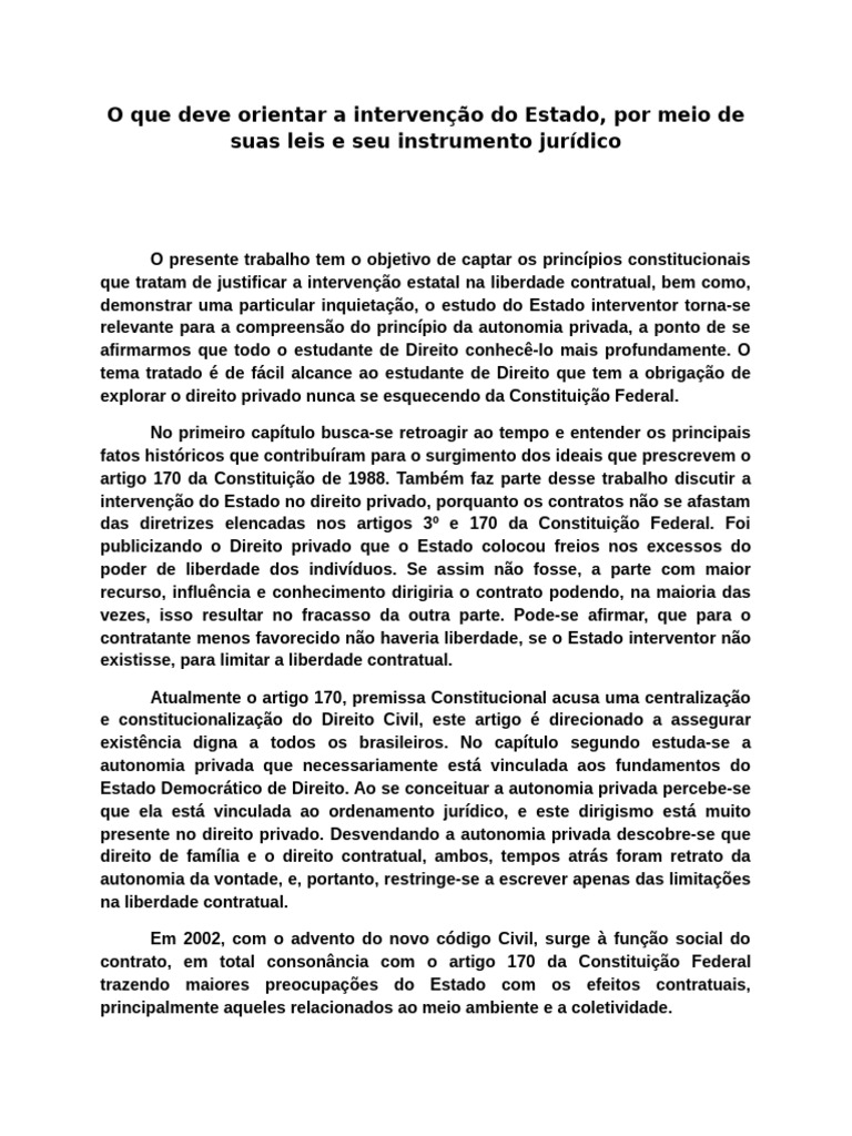 Guilherme Nunes 2B - O que deve orientar a intervenção do Estado, por ...